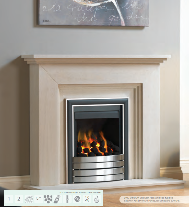 Paragon 2000 Extra Gas Fire – The Fireplace Company Haydock