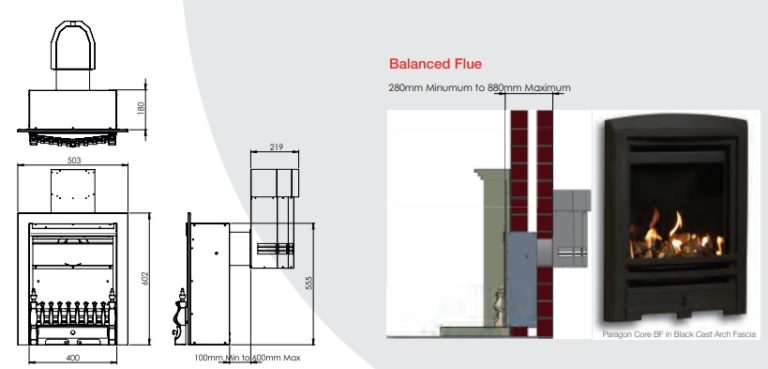 Paragon Core BF Gas Fire – The Fireplace Company Haydock