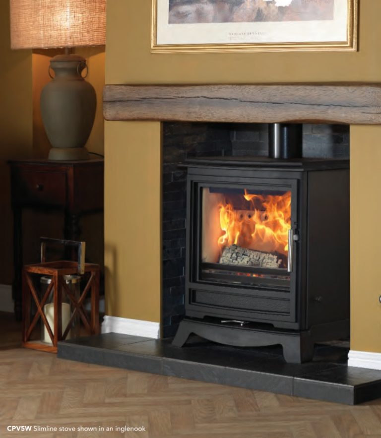 Purevision CPV5W Slimline Multifuel Stove – The Fireplace Company Haydock